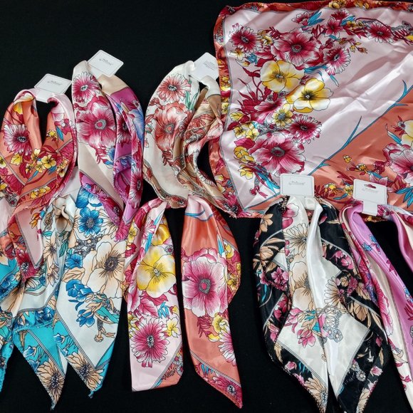 Accessories | 9 Beautiful Silk Neck Scarves | Poshmark
